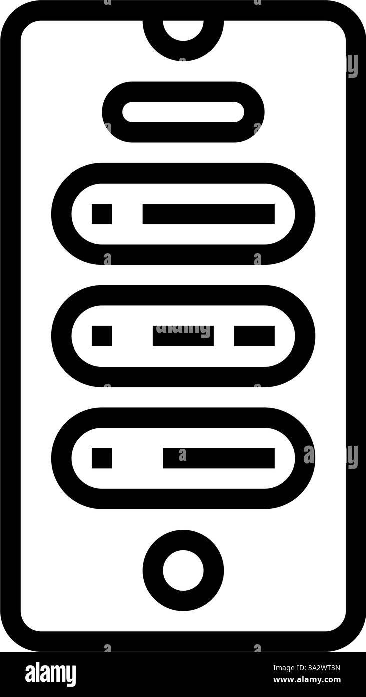 focus mode smartphone tech engagement line icon vector illustration ...