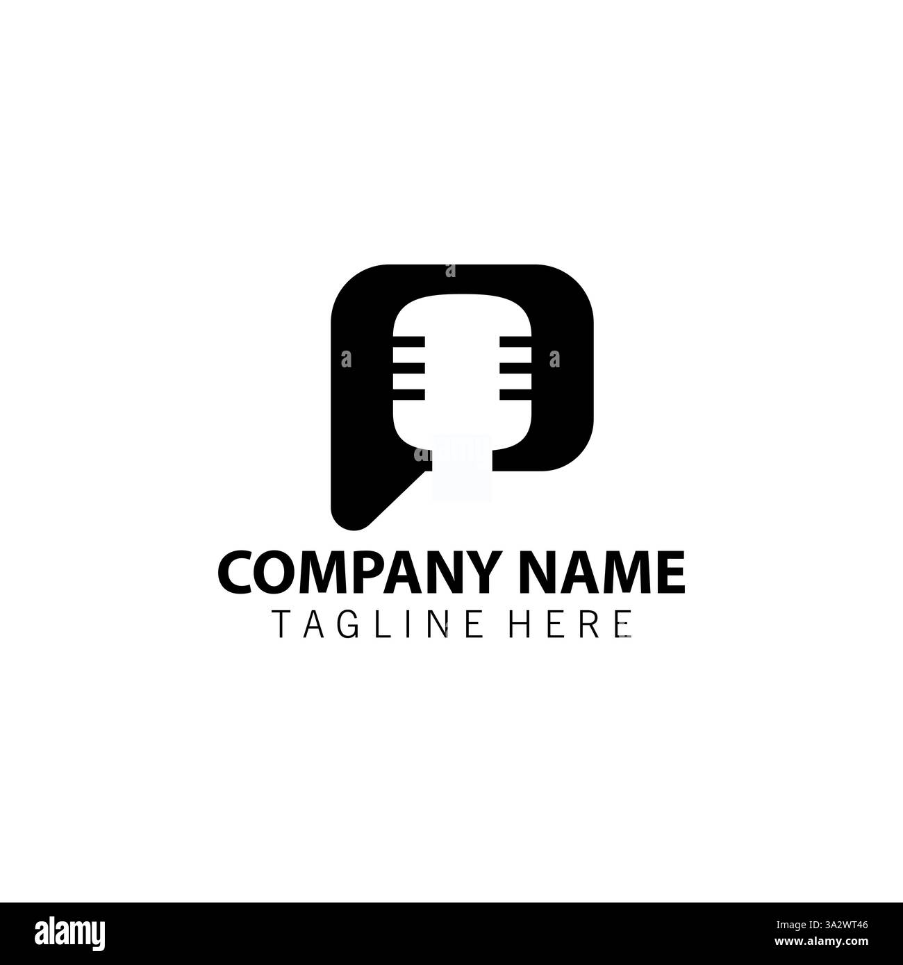 talk podcast logo design vector Stock Vector Image & Art - Alamy