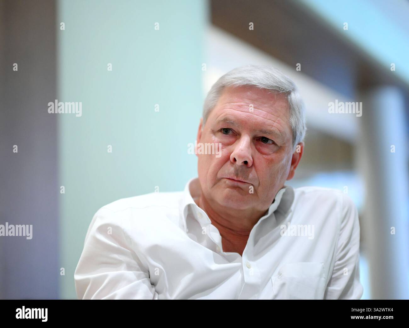 The head of the SPAR retail chain, Hans Reisch, during an interview ...