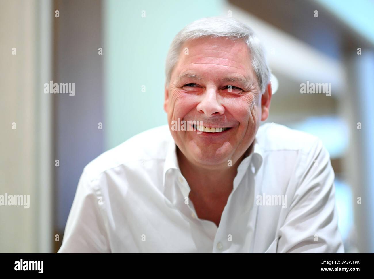 The head of the SPAR retail chain, Hans Reisch, during an interview ...