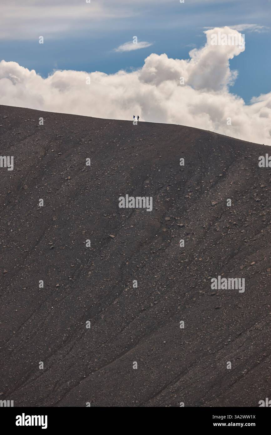 Hverfell extinct volcano interior. Icelandic landscape. Myvatn area ...