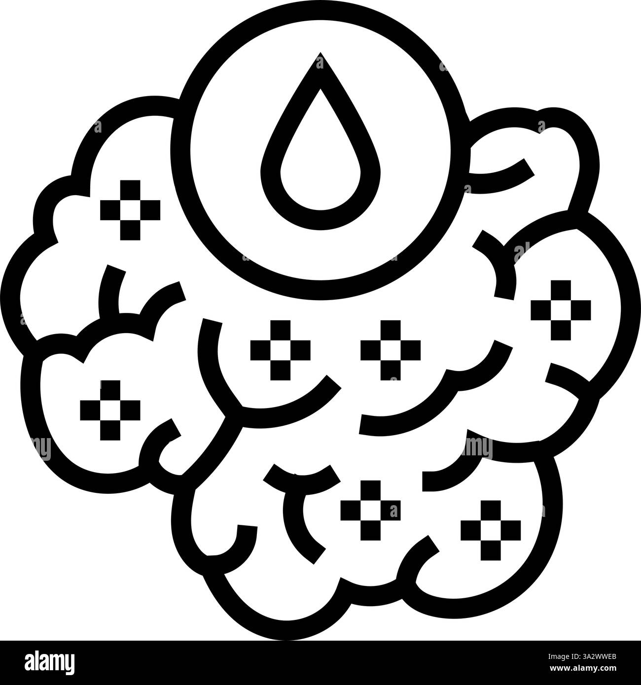 hydrophobic fluff sleeping bag line icon vector illustration Stock ...