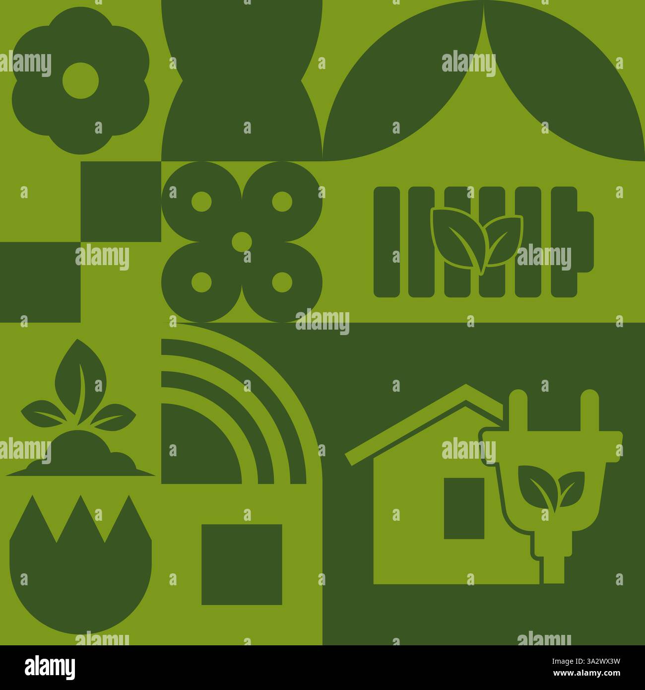 Green battery clean energy fuel Stock Vector Images - Alamy