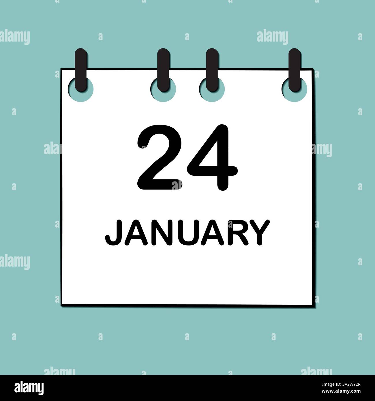 January 24. Daily Calendar icon for design. Simple design for business ...