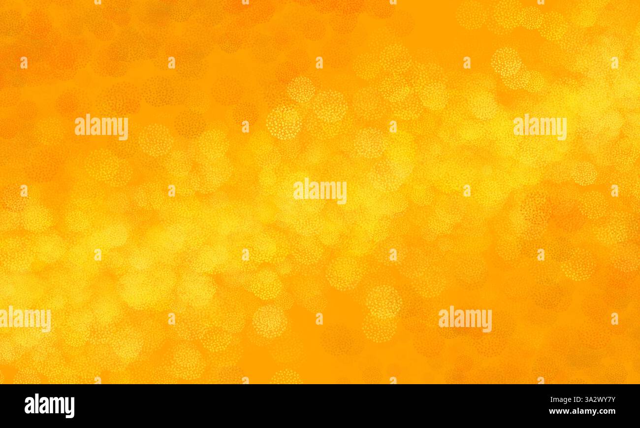 An Orange And Yellow Background Filled With Small Circles In Varying Sizes And Shades Stock