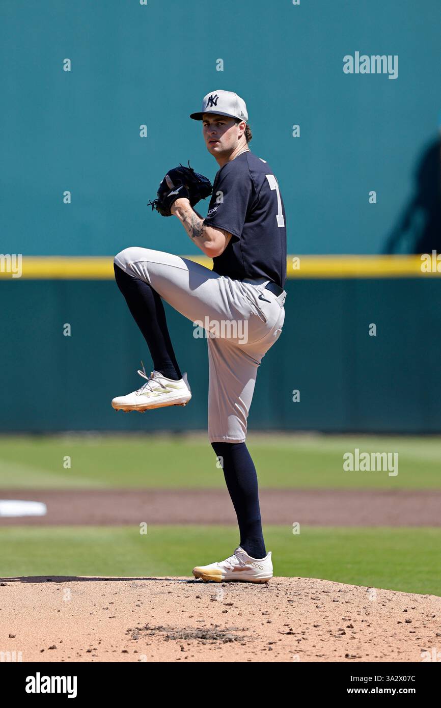 BRADENTON, FL - MARCH 11: New York Yankees pitcher Cam Schlittler (76 ...