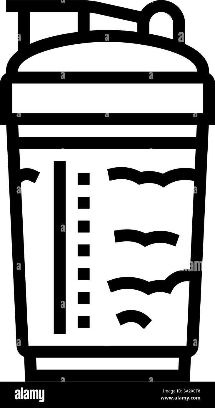 protein shake meal drink line icon vector illustration Stock Vector ...