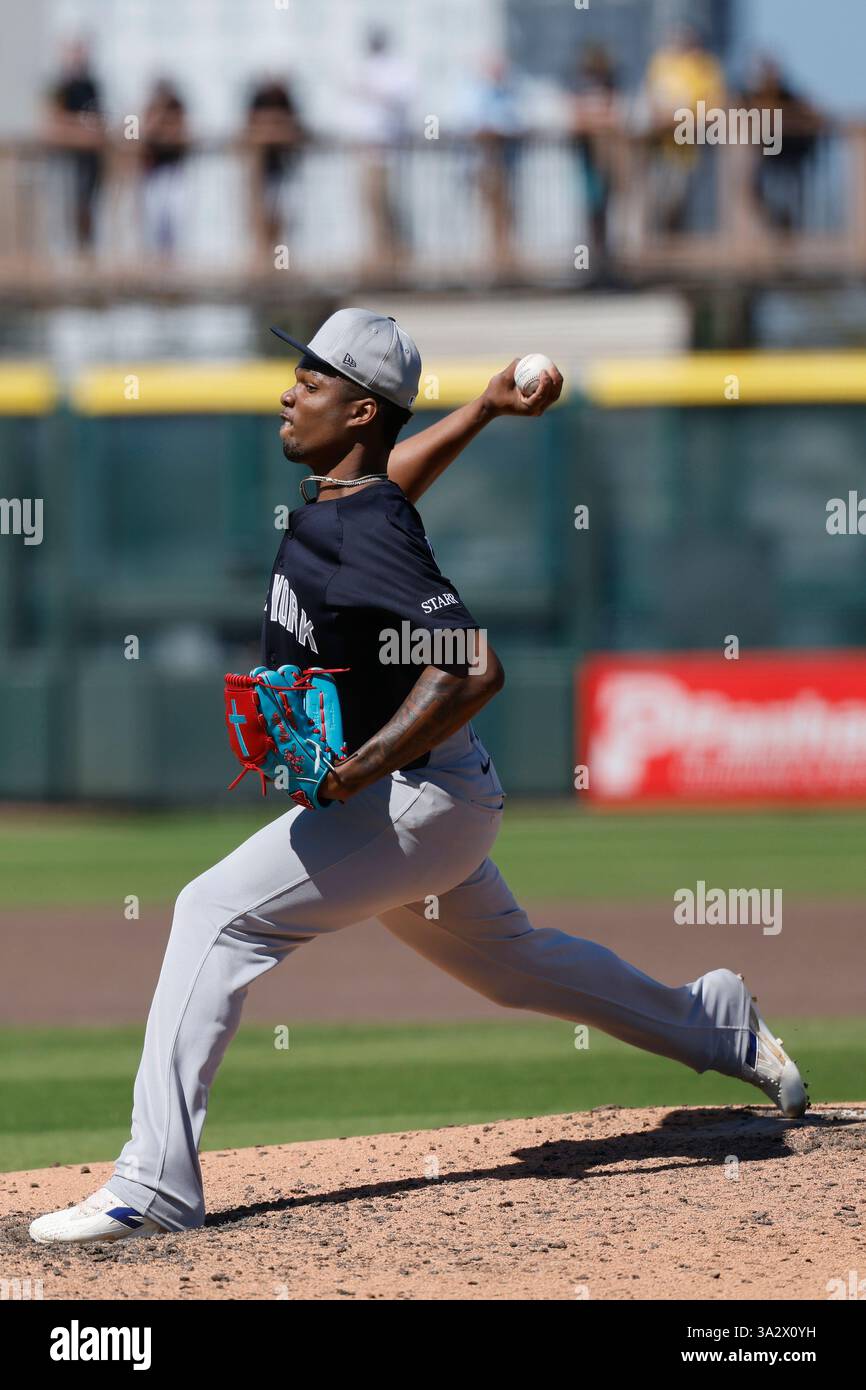 BRADENTON, FL - MARCH 11: New York Yankees pitcher Michael Arias (83 ...
