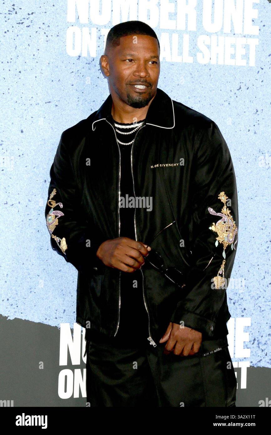 Jamie Foxx at arrivals for NUMBER ONE ON THE CALL SHEET Premiere, TCL ...