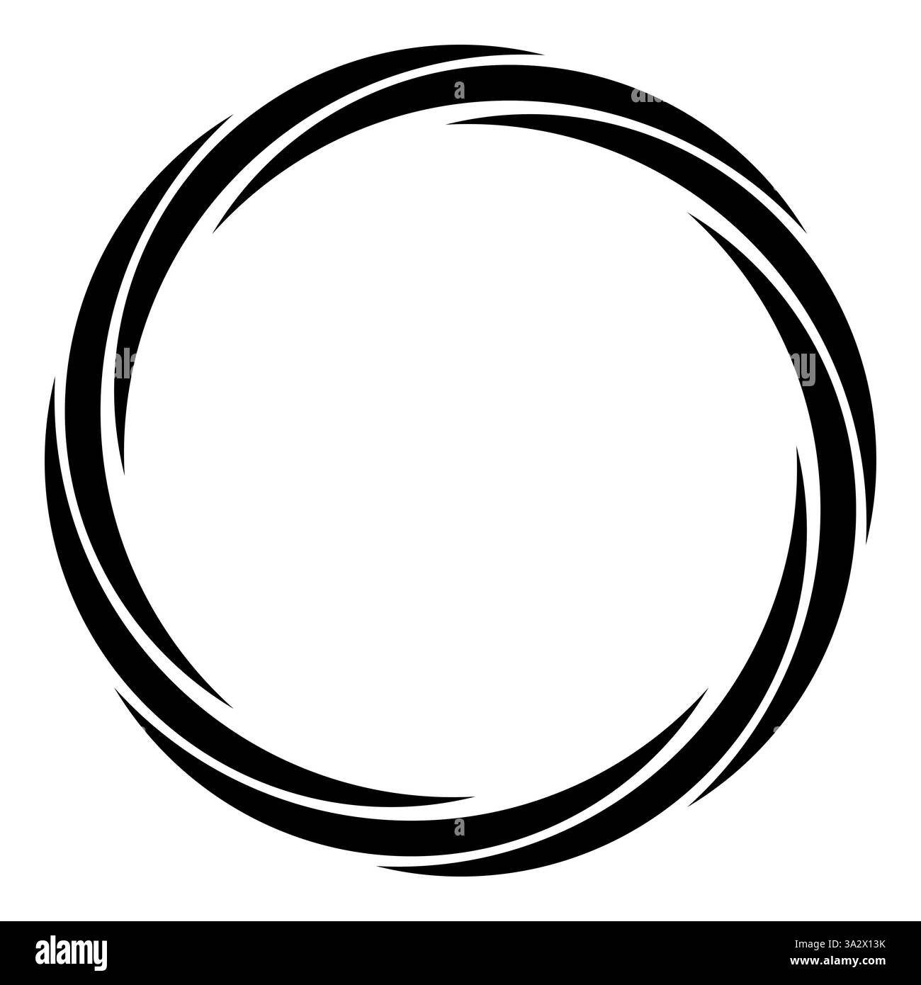 Round circular banner frame border circular markers swirling vortex ...