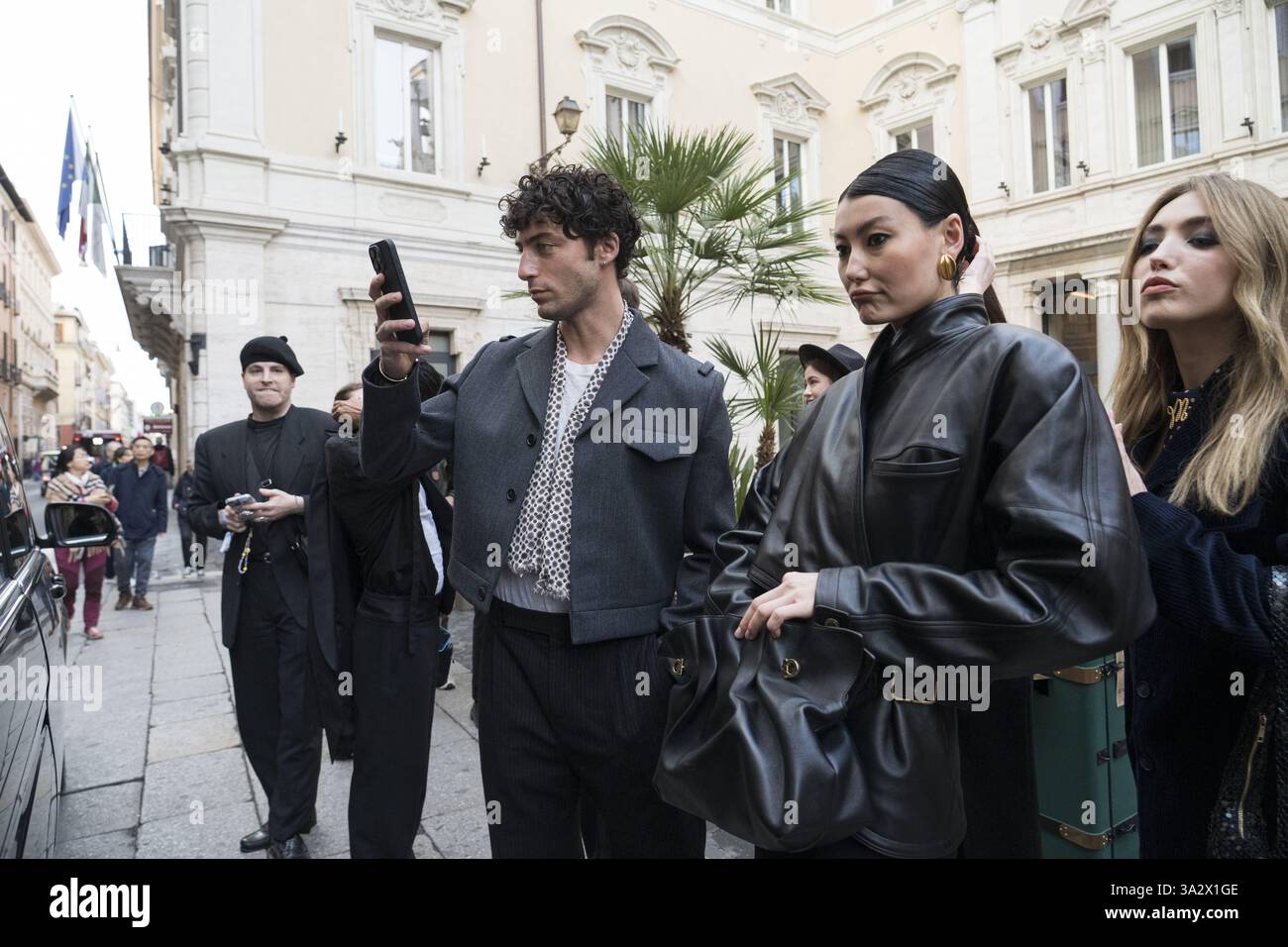 -Rome- Exit from the Six Senses hotel guests of the Mercedes Benz party ...