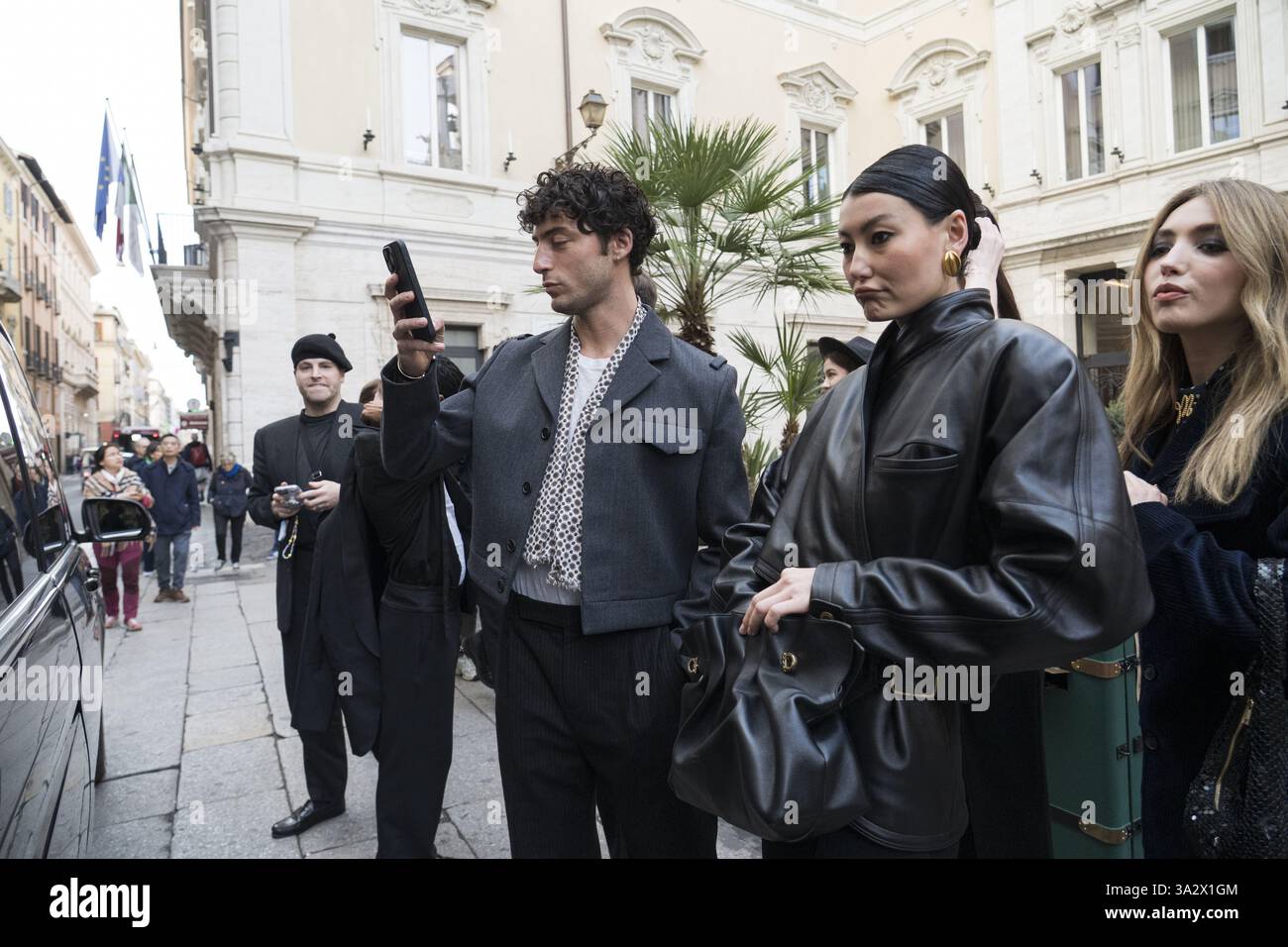 -Rome- Exit from the Six Senses hotel guests of the Mercedes Benz party ...