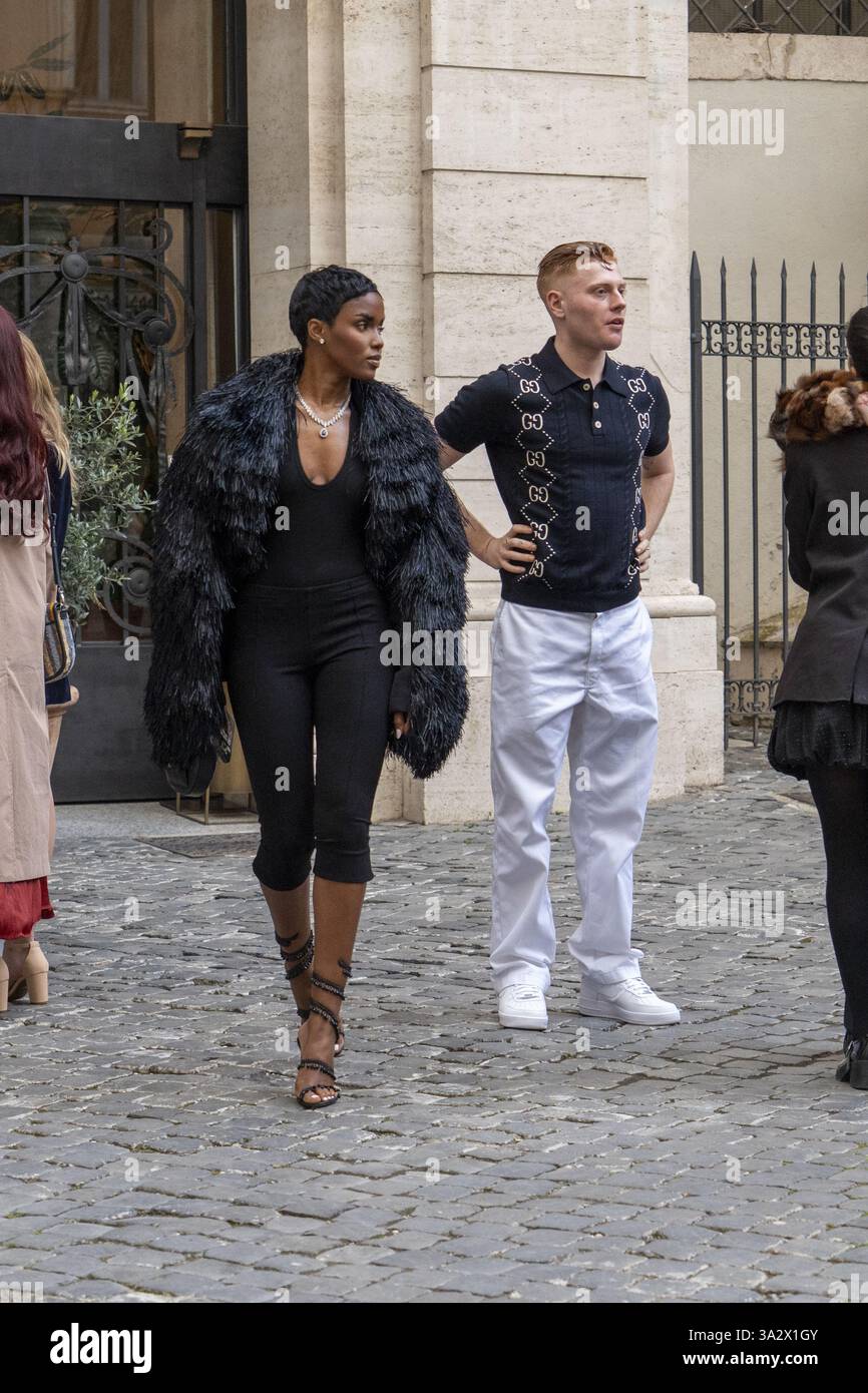 -Rome- Exit from the Six Senses hotel guests of the Mercedes Benz party ...
