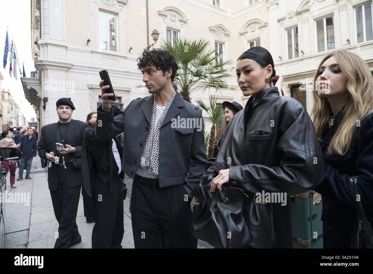 -Rome- Exit from the Six Senses hotel guests of the Mercedes Benz party ...