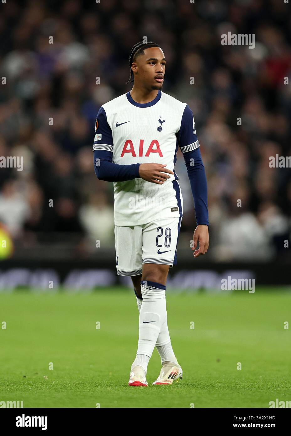 London, UK. 13th Mar, 2025. Wilson Odobert of Tottenham during the UEFA ...
