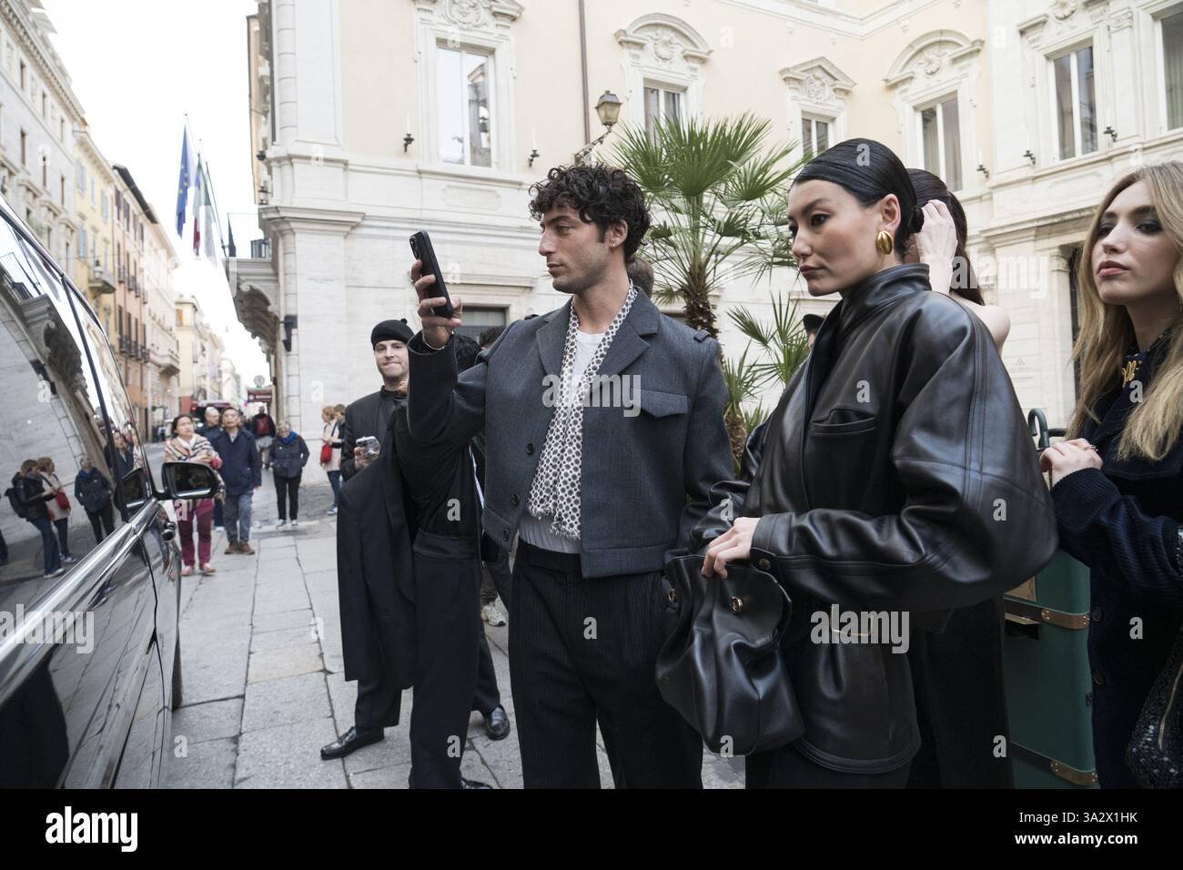 -Rome- Exit from the Six Senses hotel guests of the Mercedes Benz party ...
