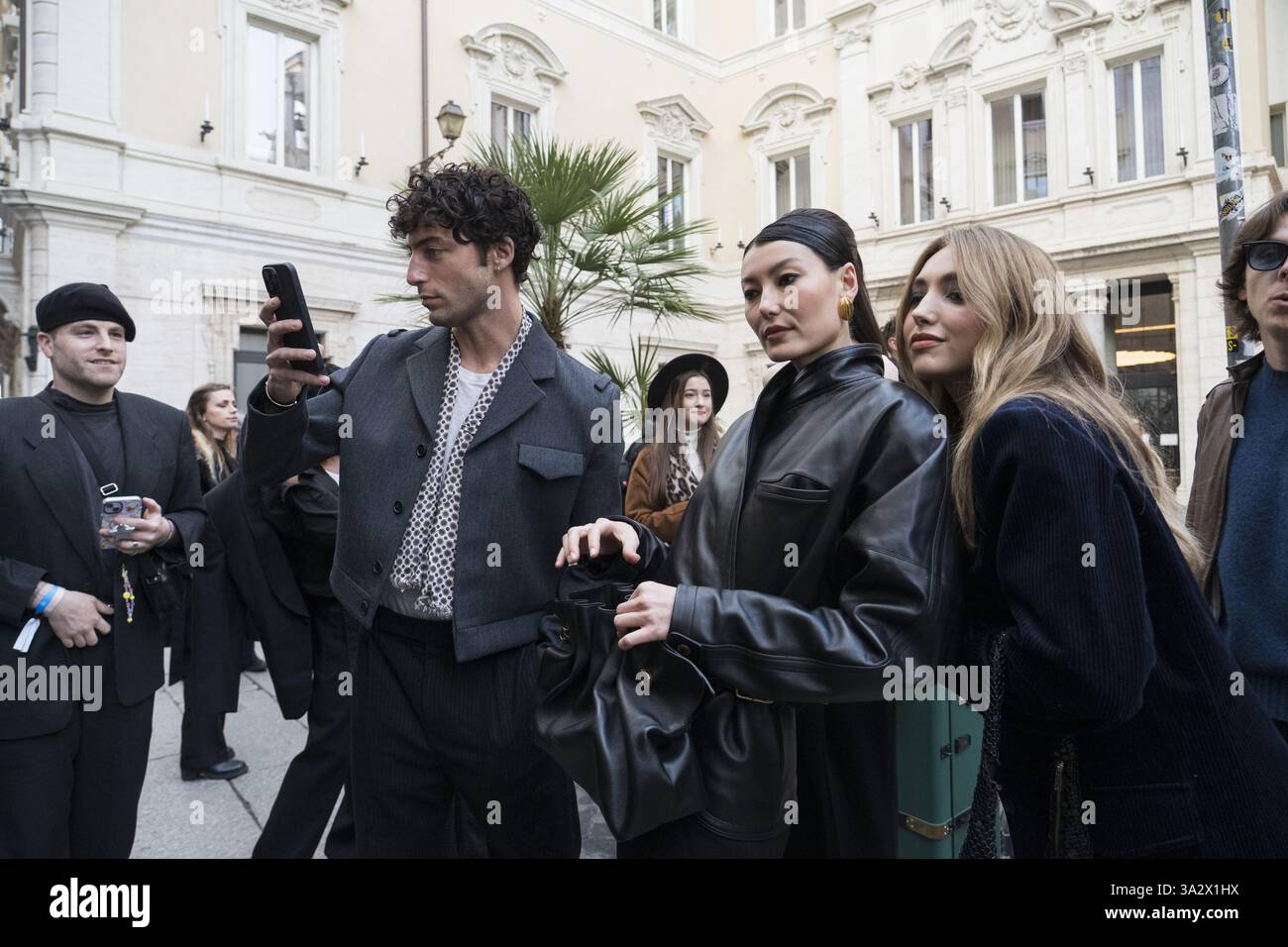-Rome- Exit from the Six Senses hotel guests of the Mercedes Benz party ...