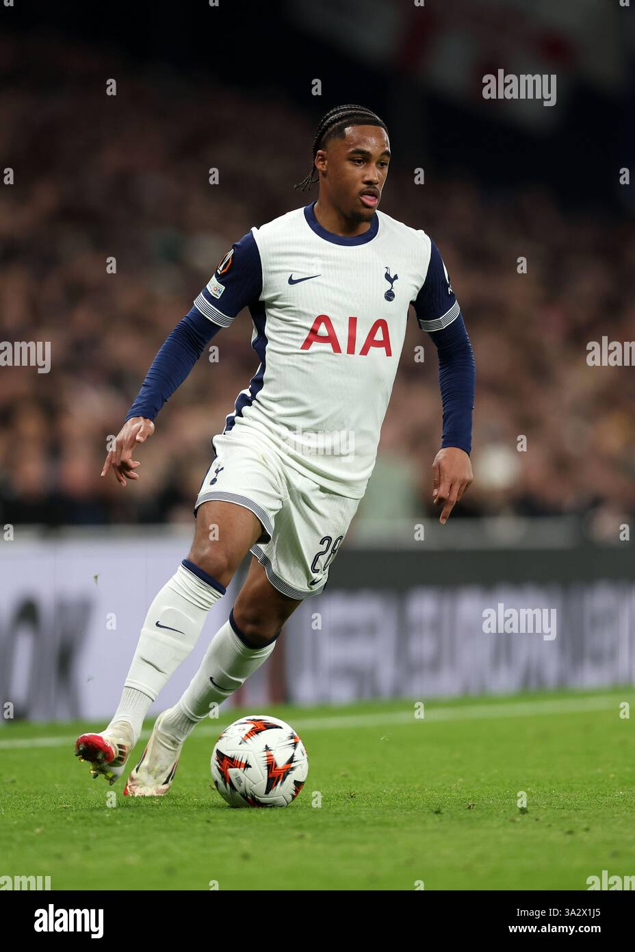 London, UK. 13th Mar, 2025. Wilson Odobert of Tottenham during the UEFA ...