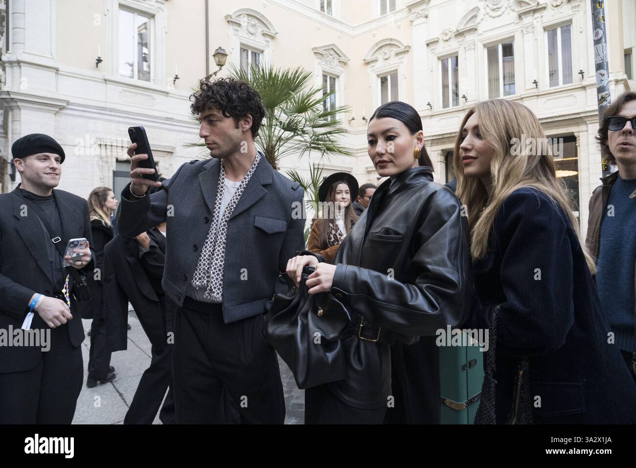 -Rome- Exit from the Six Senses hotel guests of the Mercedes Benz party ...