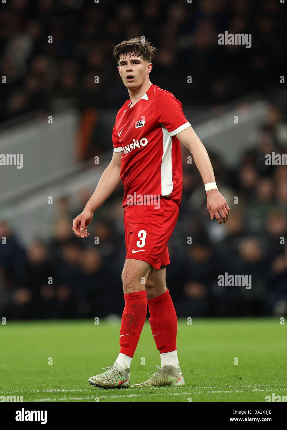 London, England, 13th March 2025. Wouter Goes of AZ Alkmaar during the ...