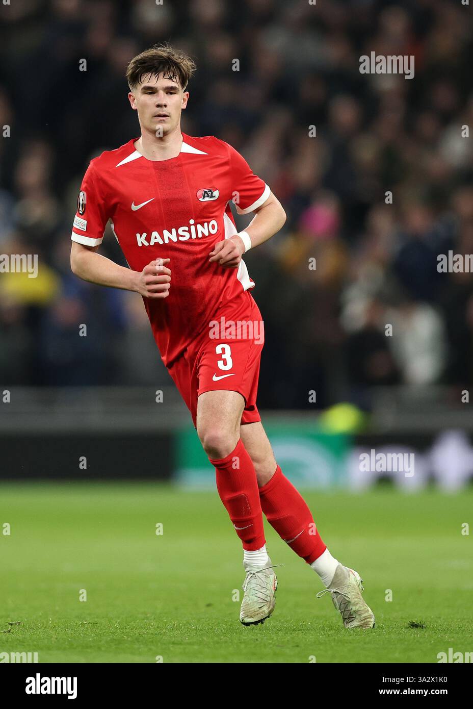 London, England, 13th March 2025. Wouter Goes of AZ Alkmaar during the ...