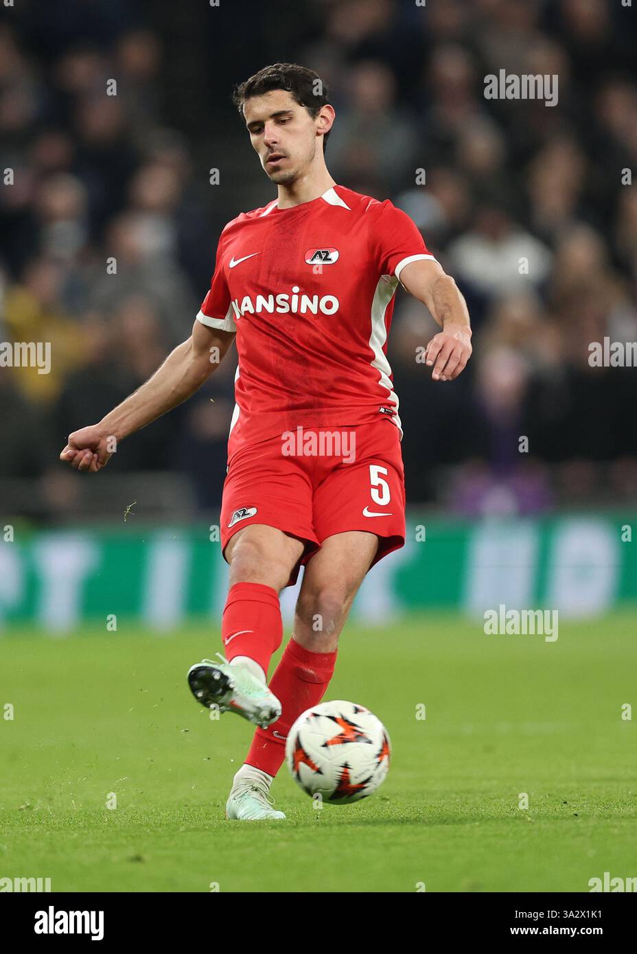 London, UK. 13th Mar, 2025. Alexandre Penetra of AZ Alkmaar during the ...