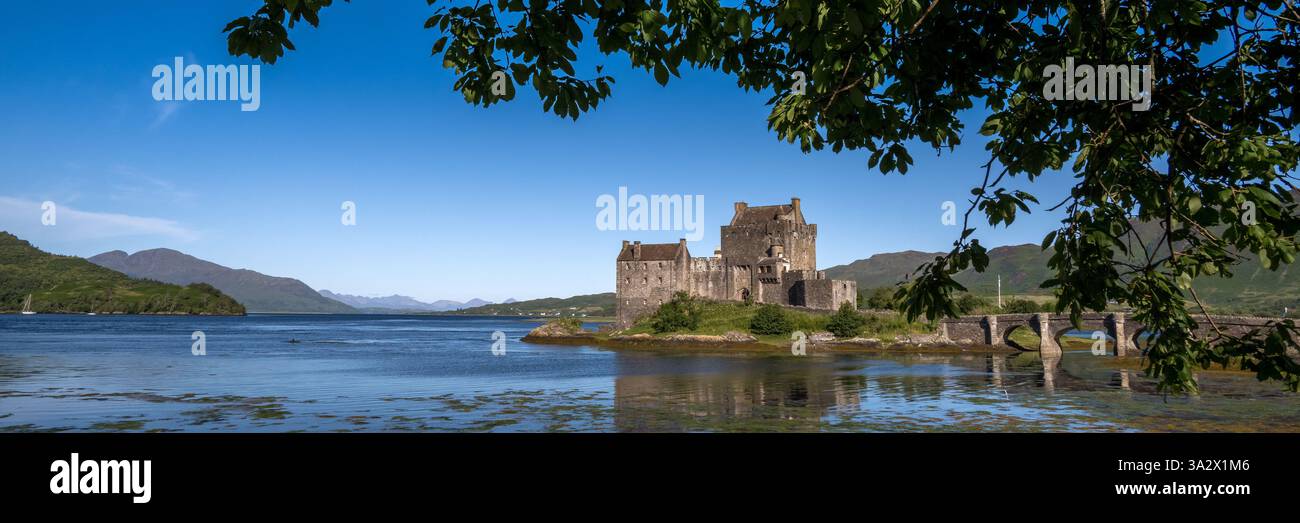 Stunning view at Eilean Donan Castle during sunshine, Scotland Stock ...