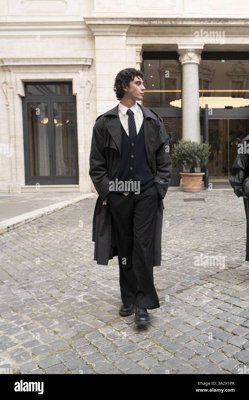 -Rome- Exiting the Six Senses hotel guests of the Mercedes Benz party ...