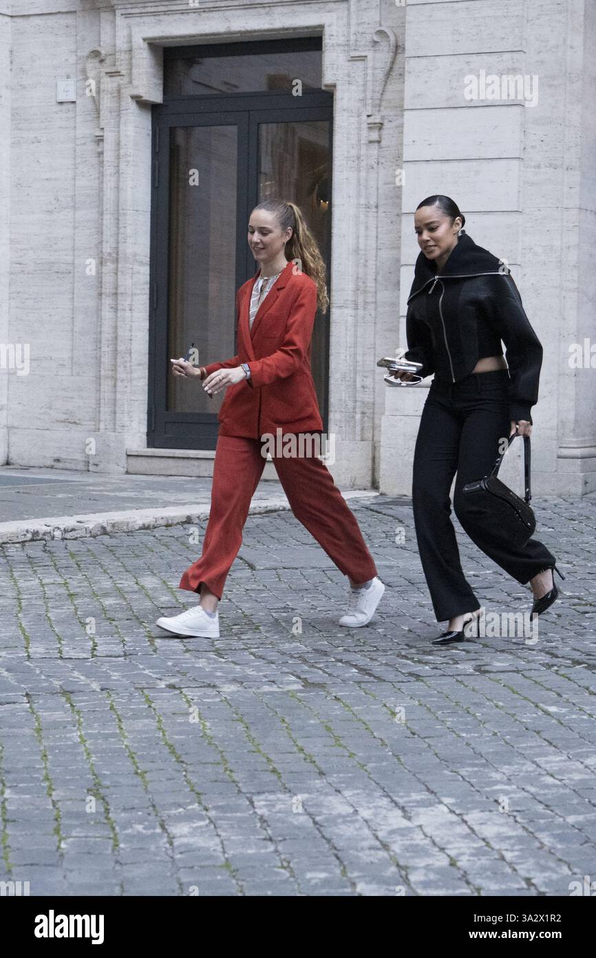 -Rome- Exit from the Six Senses hotel guests of the Mercedes Benz party ...