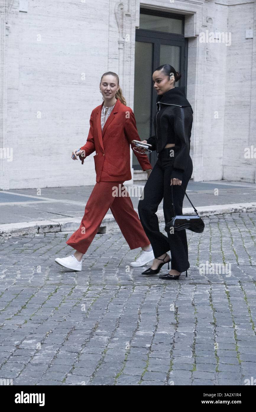 -Rome- Exit from the Six Senses hotel guests of the Mercedes Benz party ...