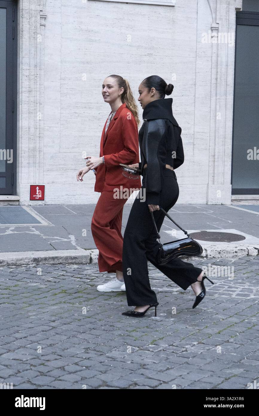 -Rome- Exit from the Six Senses hotel guests of the Mercedes Benz party ...