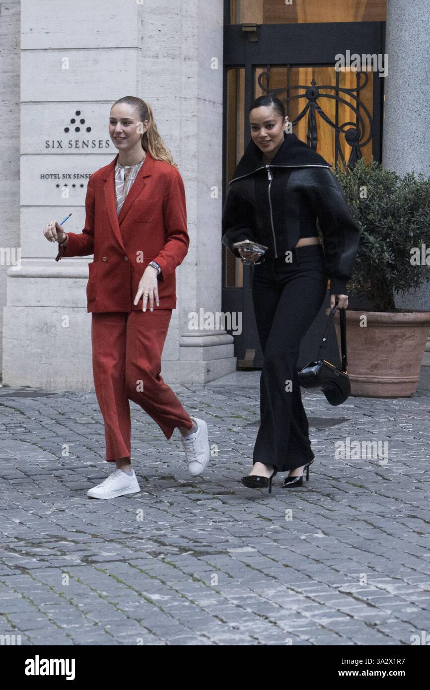 -Rome- Exit from the Six Senses hotel guests of the Mercedes Benz party ...