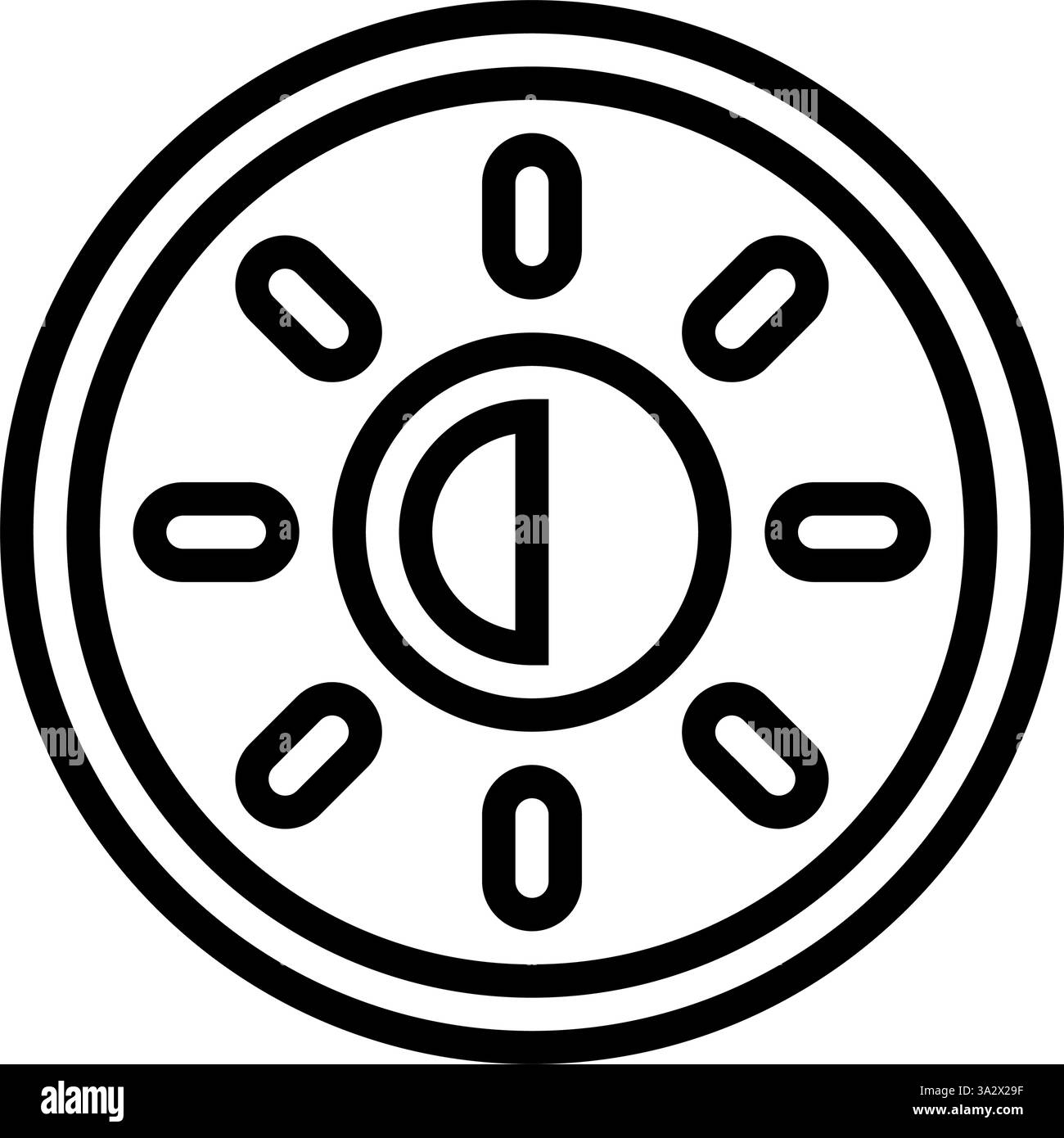 screen dimming symbol tech engagement line icon vector illustration ...