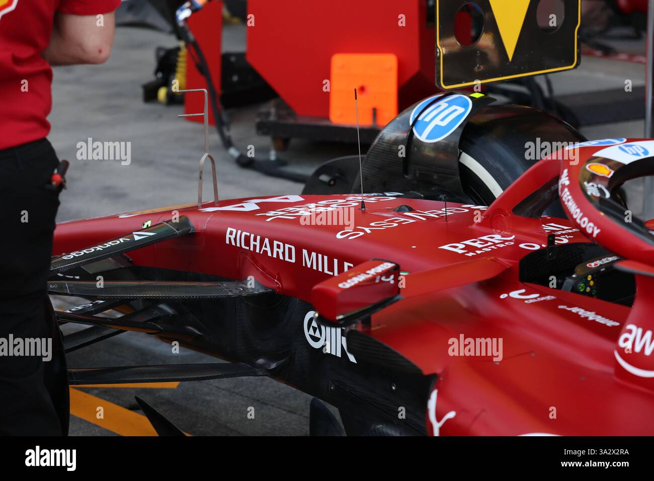 Scuderia Ferrari SF-25, mechanical detail nose suspension during the ...