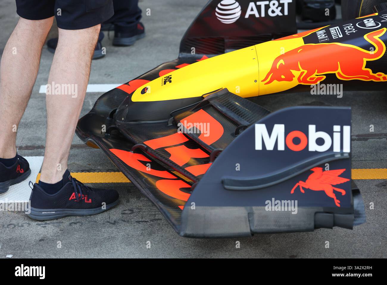 Red Bull Racing RB21, mechanical detail front wing during the Formula 1 ...