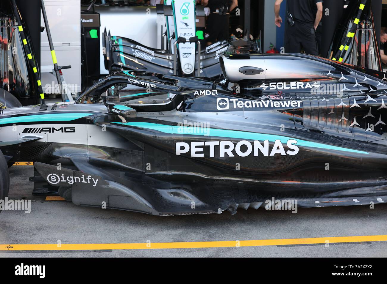 Mercedes AMG F1 Team W16, mechanical detail sidepod flor fence floor ...