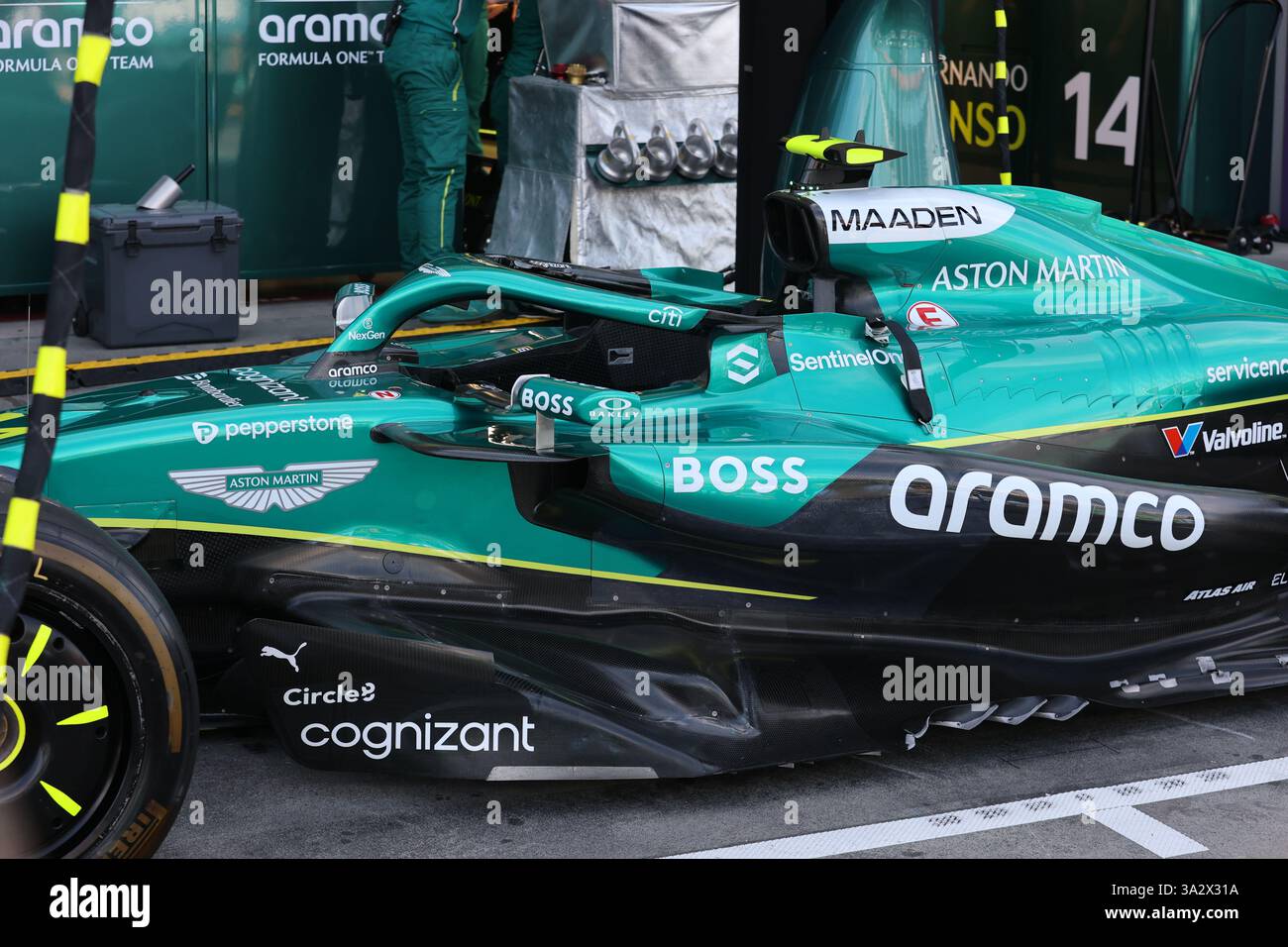 Aston Martin F1 Team AMR25, mechanical detail side pod, floor edge ...