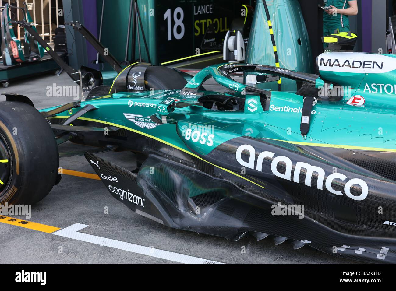 Aston Martin F1 Team AMR25, mechanical detail side pod, floor edge ...