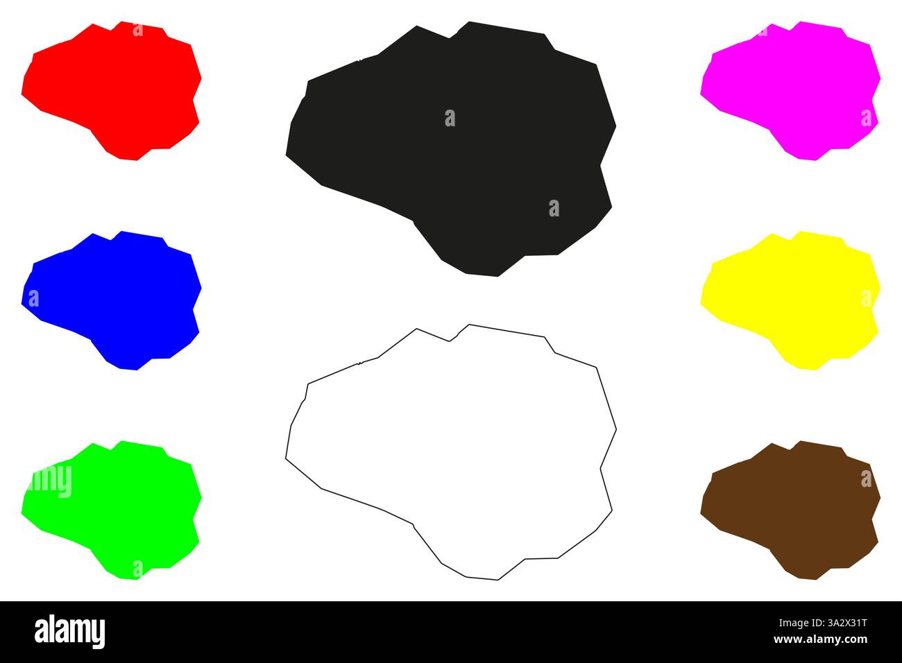 Barasat city (Republic of India, State of West Bengal) map vector ...