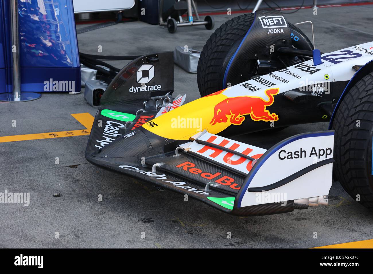 Visa Cash App RB F1 Team VCARB02 front wing endplate during the Formula ...