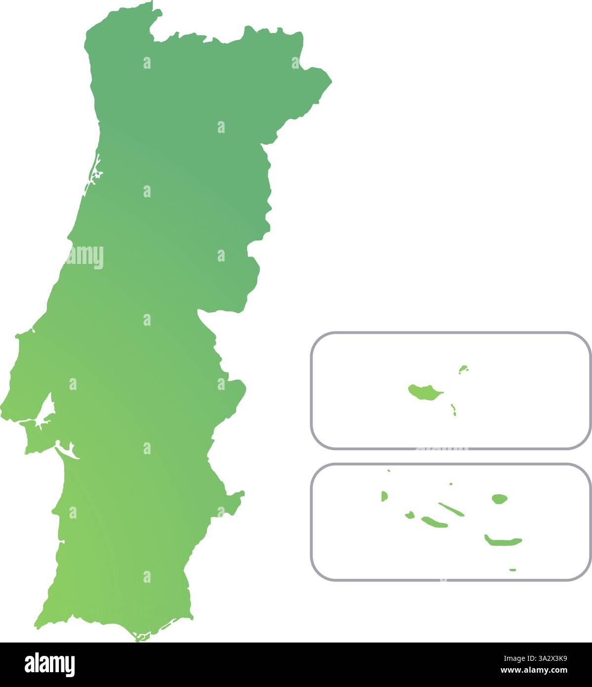 Map of Portugal, sign silhouette. World Map Globe. Vector Illustration ...