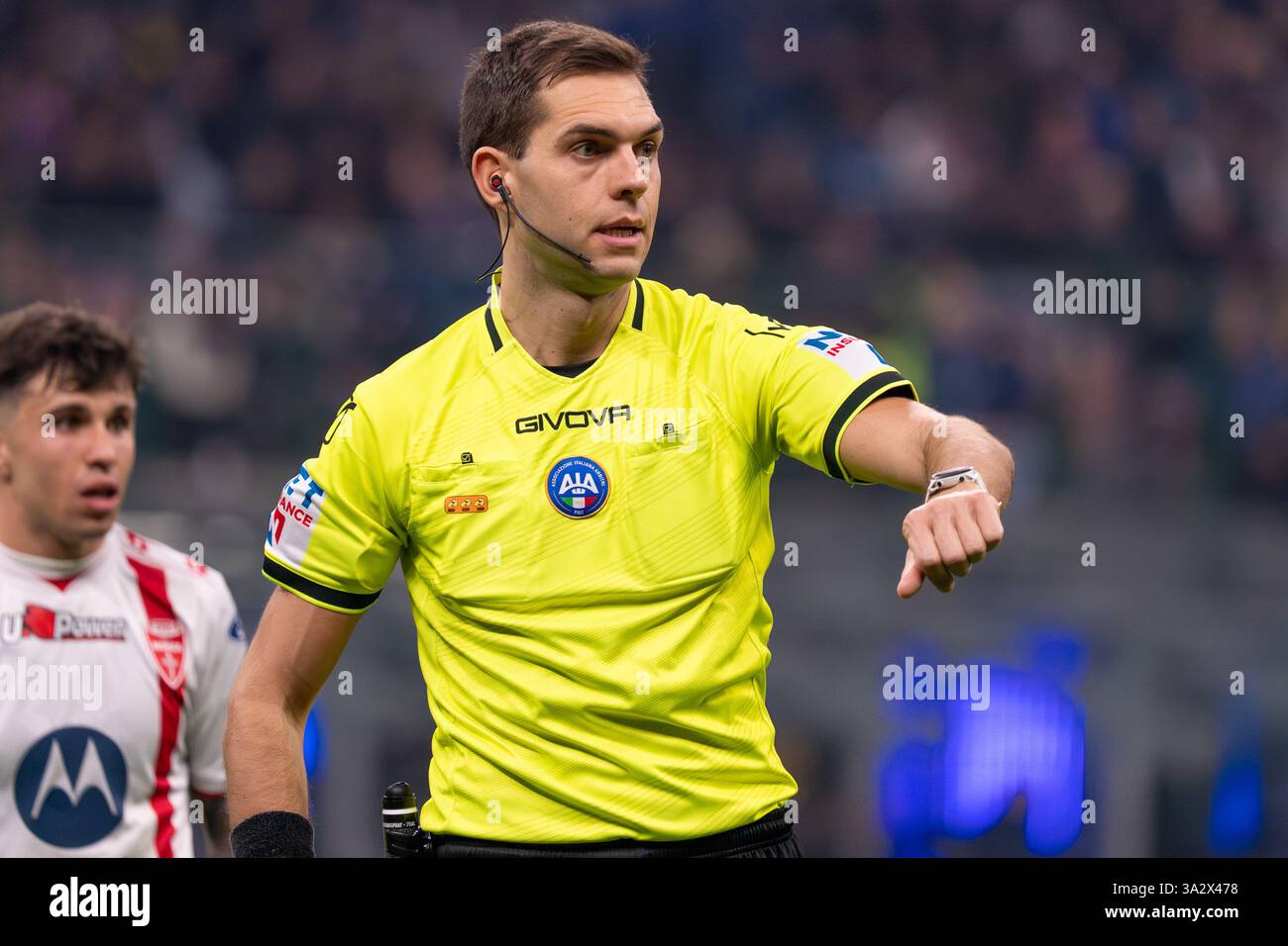 Milan, Italy. 8 Mar, 2025. Luca Zufferli, during FC Internazionale ...