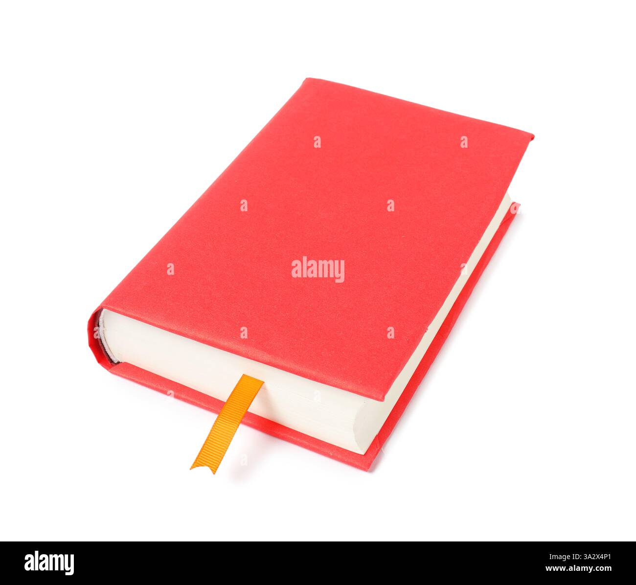 Book with ribbon bookmark isolated on white Stock Photo - Alamy