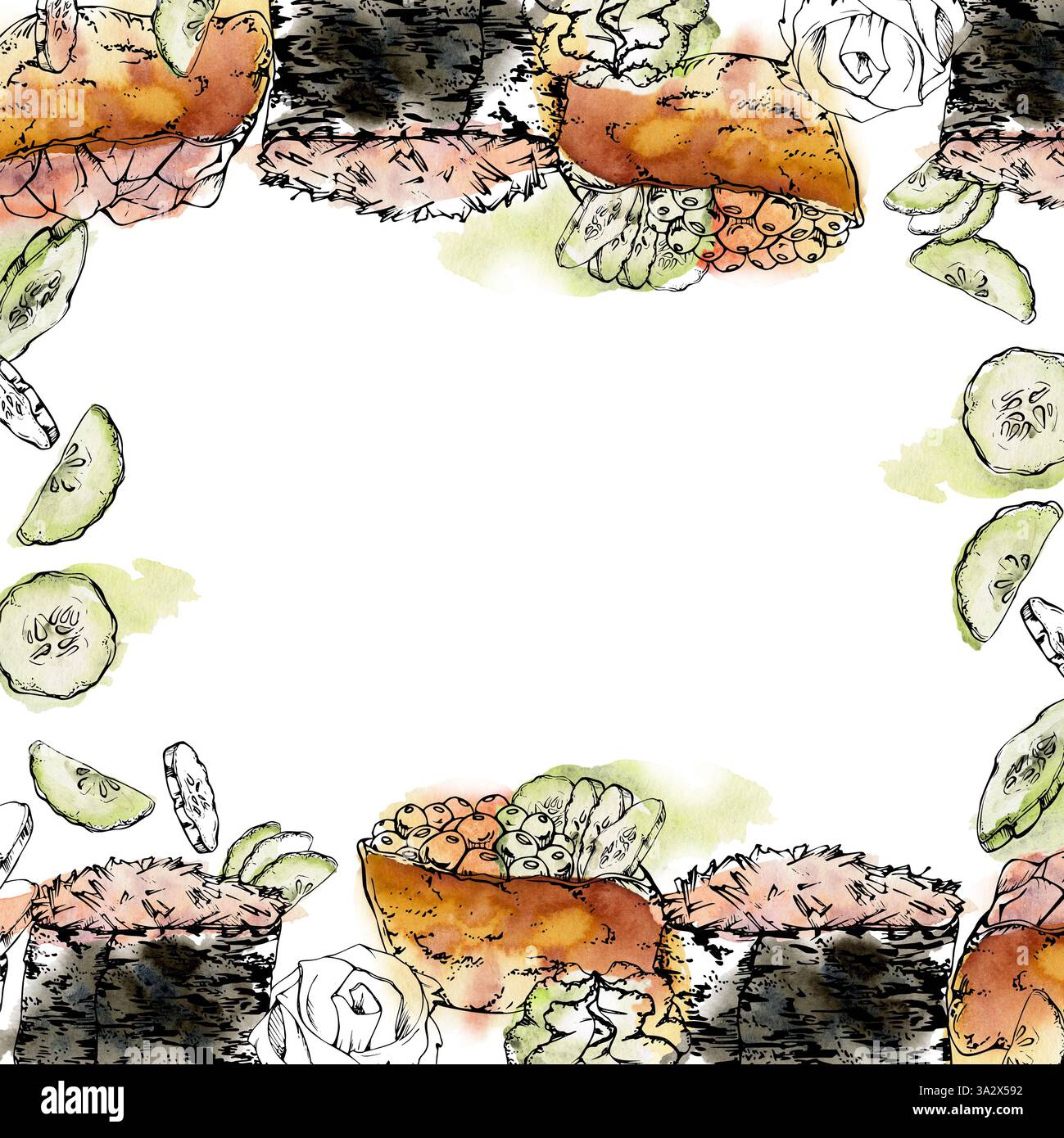 Traditional Japanese food, gunkan inari sushi with raw fish salmon tuna ...