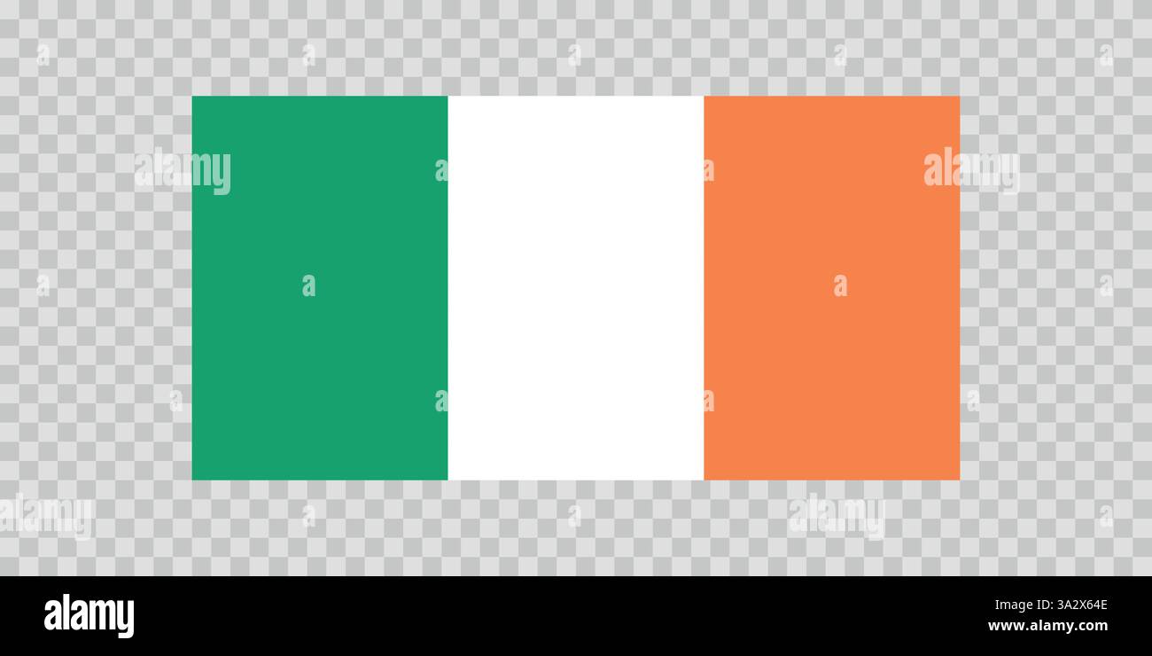 Flag of Ireland. Irish national symbol in official colors. Template ...