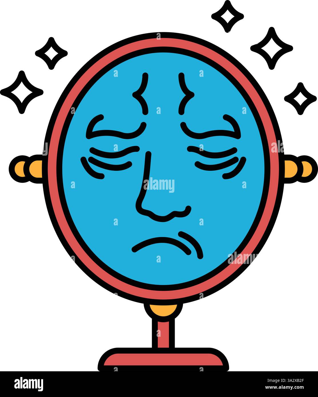 Black male face reflection sad hi-res stock photography and images - Alamy