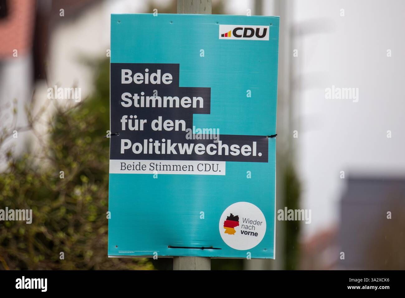 Mutterstadt: Election poster from the last Bundestag election on which ...
