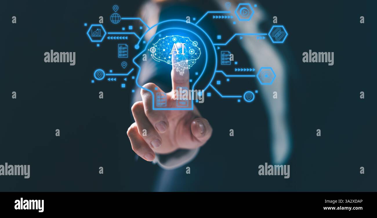 Concept business ai educational technology systems enhances university ...