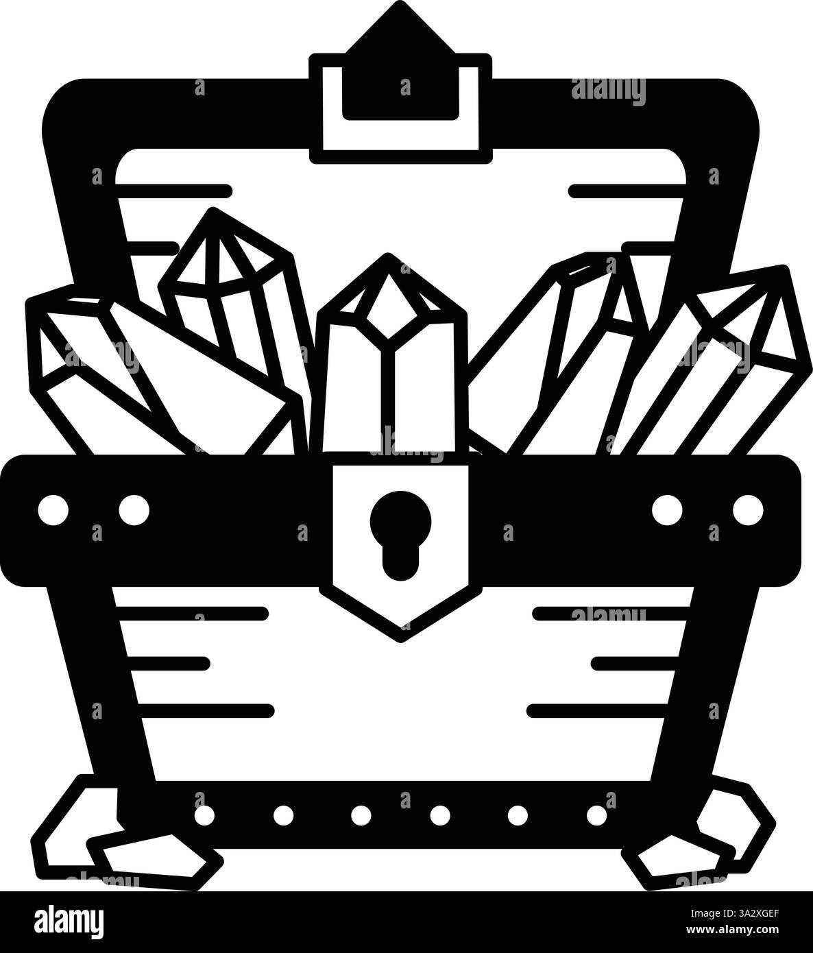 A treasure chest filled with crystals Stock Vector Image & Art - Alamy