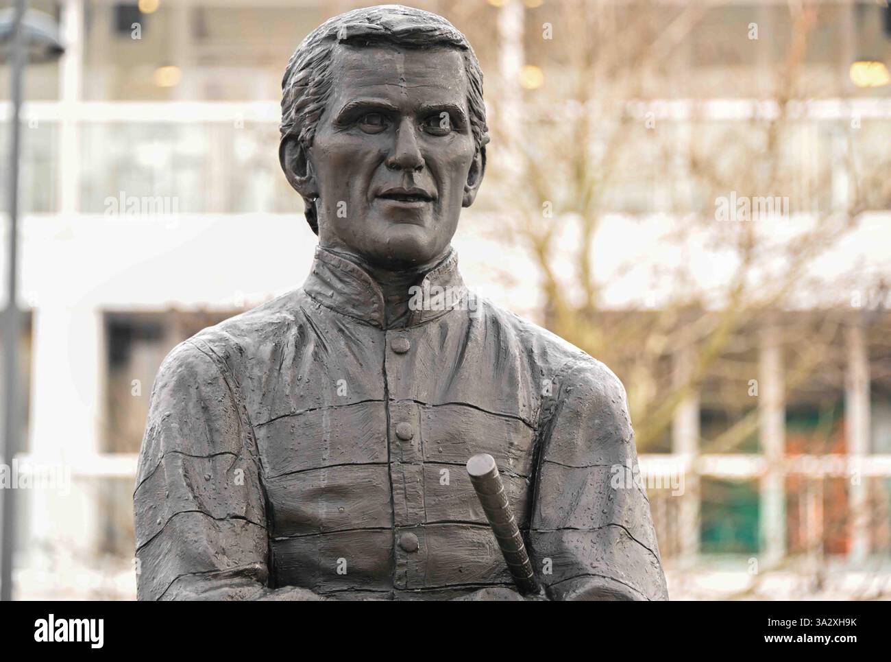Cheltenham, UK. 14th Mar, 2025. Sir A P McCoy Statue at Cheltenham ...